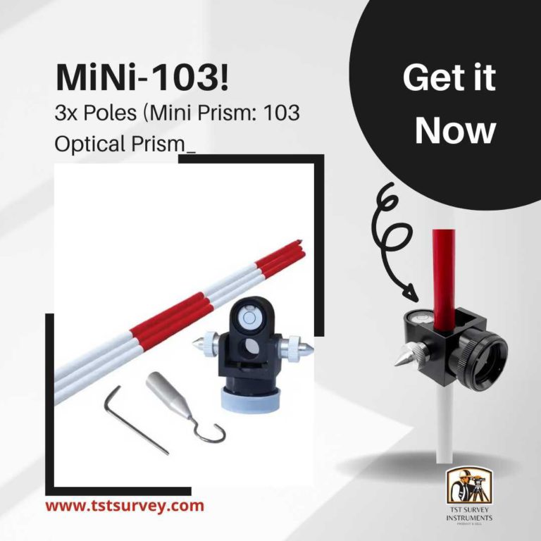 Sokkia Mini Prism Pole 0.MM - TST Survey Instruments